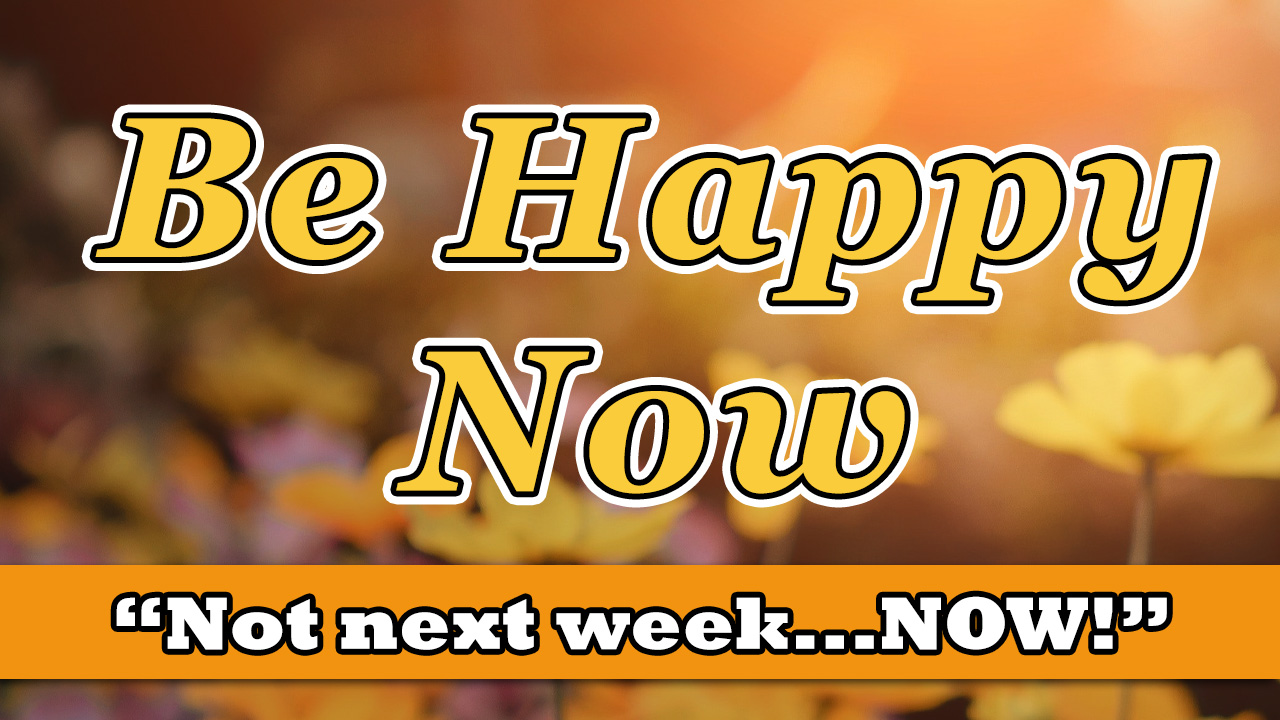 How to be Happy NOW! - The Gregarious Hermit